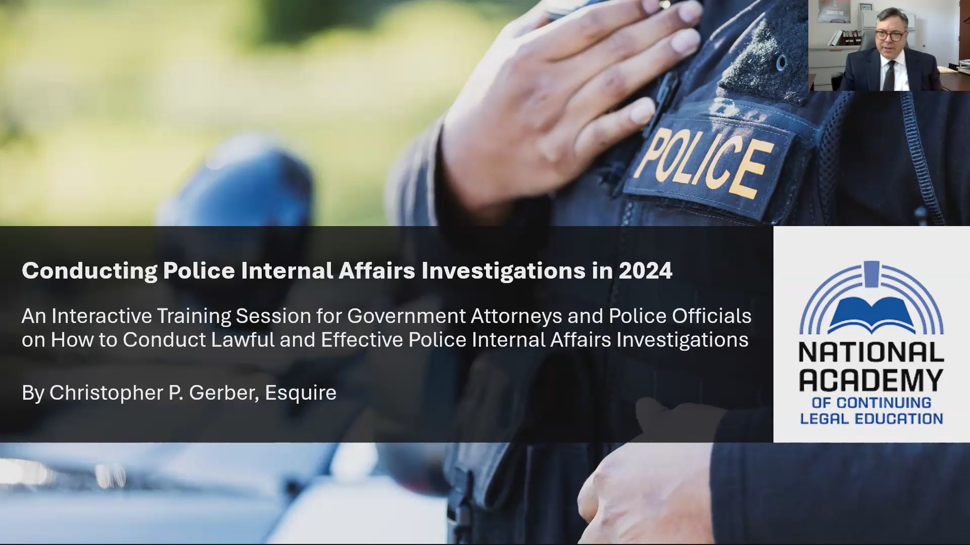 Conducting Internal Affairs Investigations Appendix A