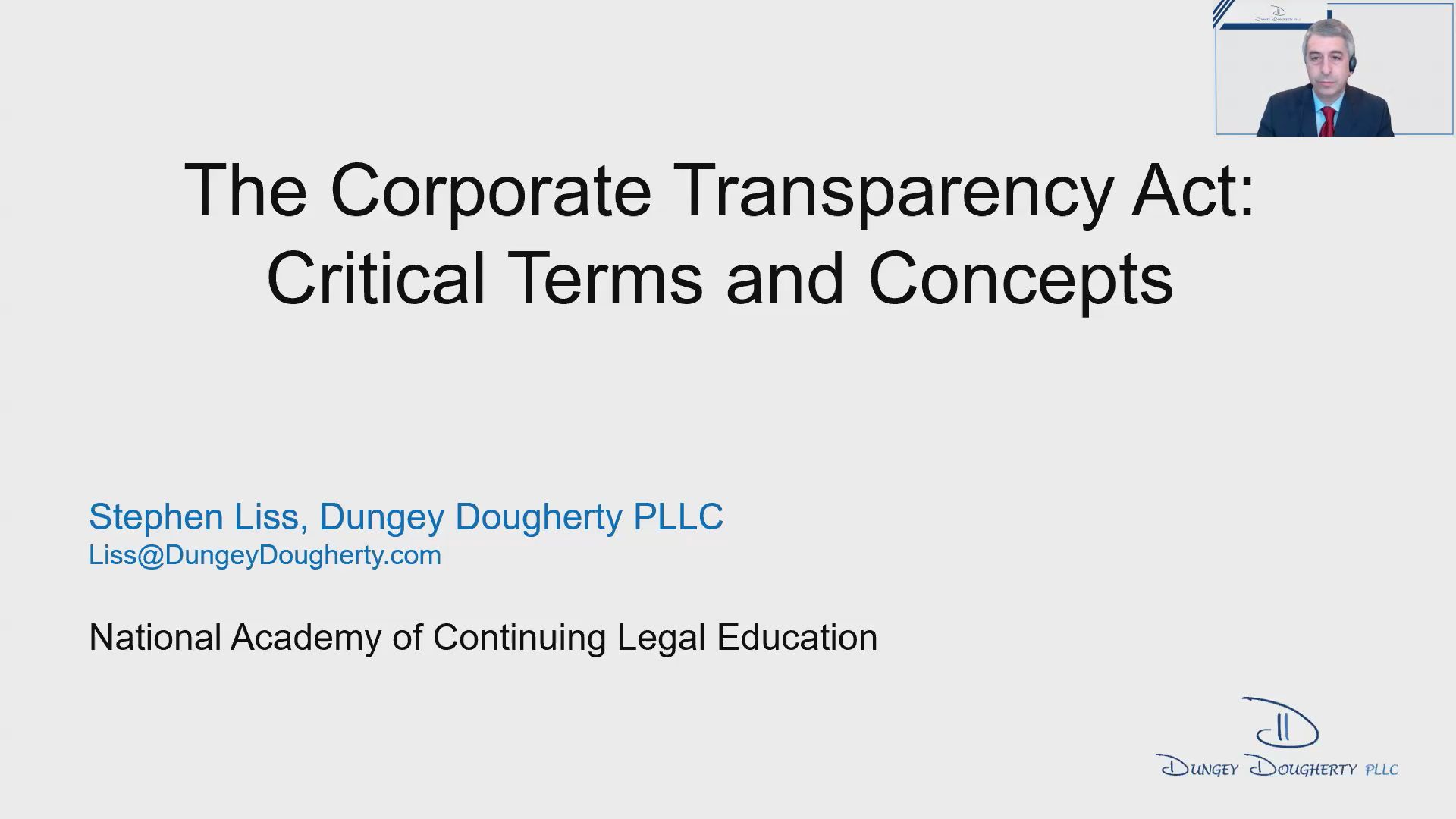 NACLE | Corporate Transparency Act: Critical Terms and Concepts