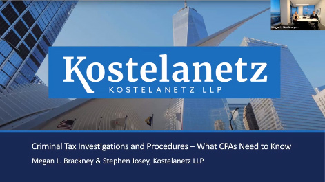 NACLE | Criminal Tax Investigations and Procedures: What Practitioners ...