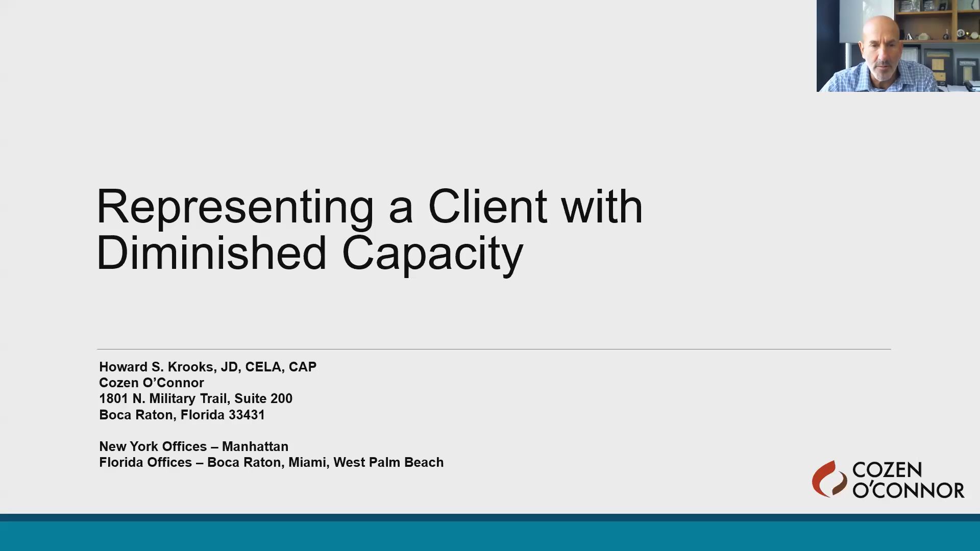 NACLE | Ethical Issues in Representing Clients with Diminished Capacity