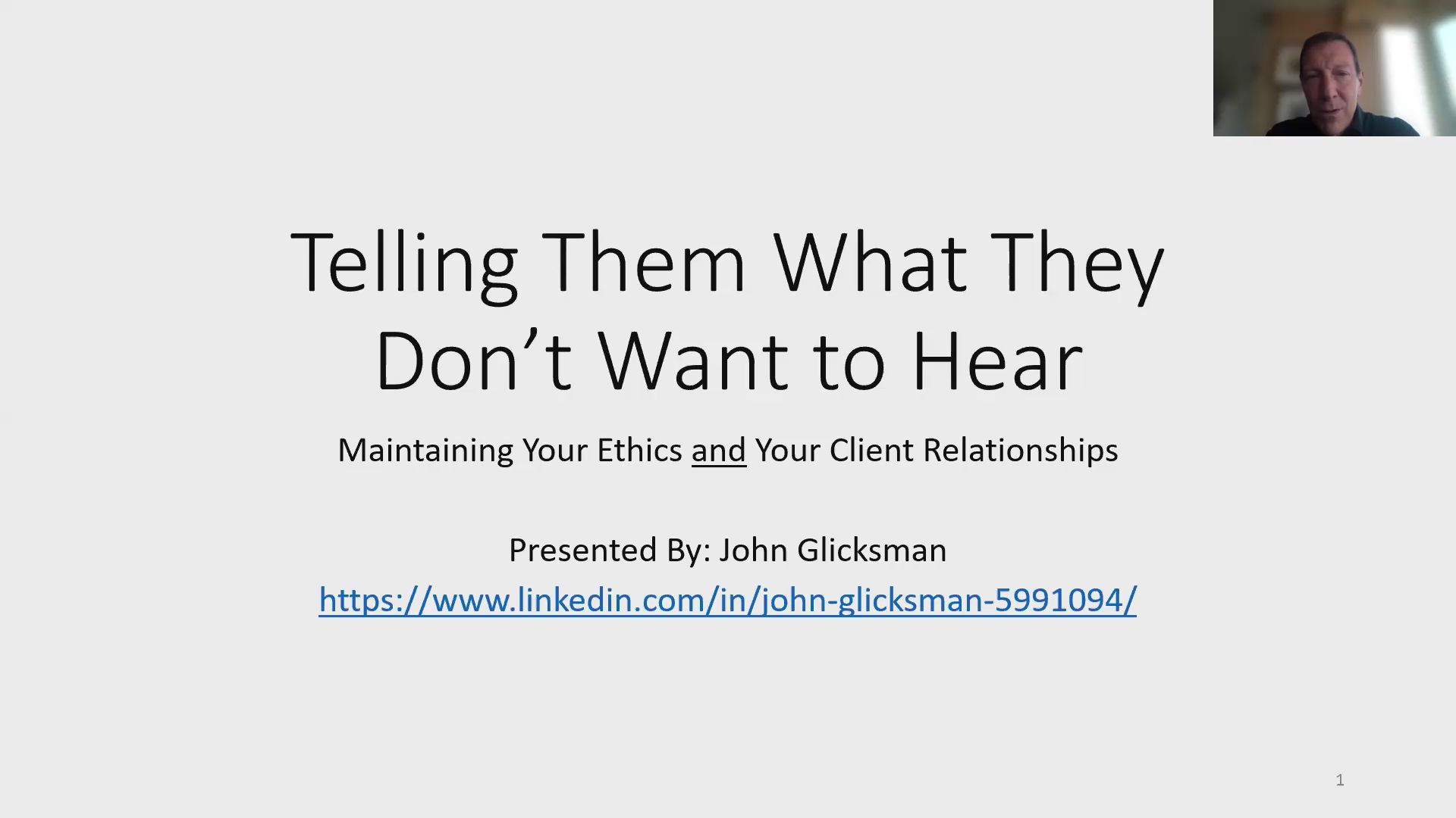 NACLE | Telling Them What They Don’t Want to Hear: Maintaining Your ...