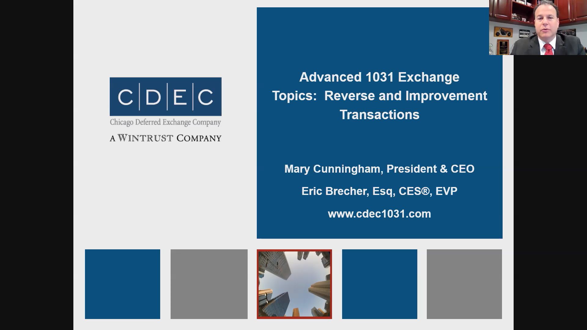 NACLE | Advanced 1031 Exchange Topics: Reverse and Improvement Transactions