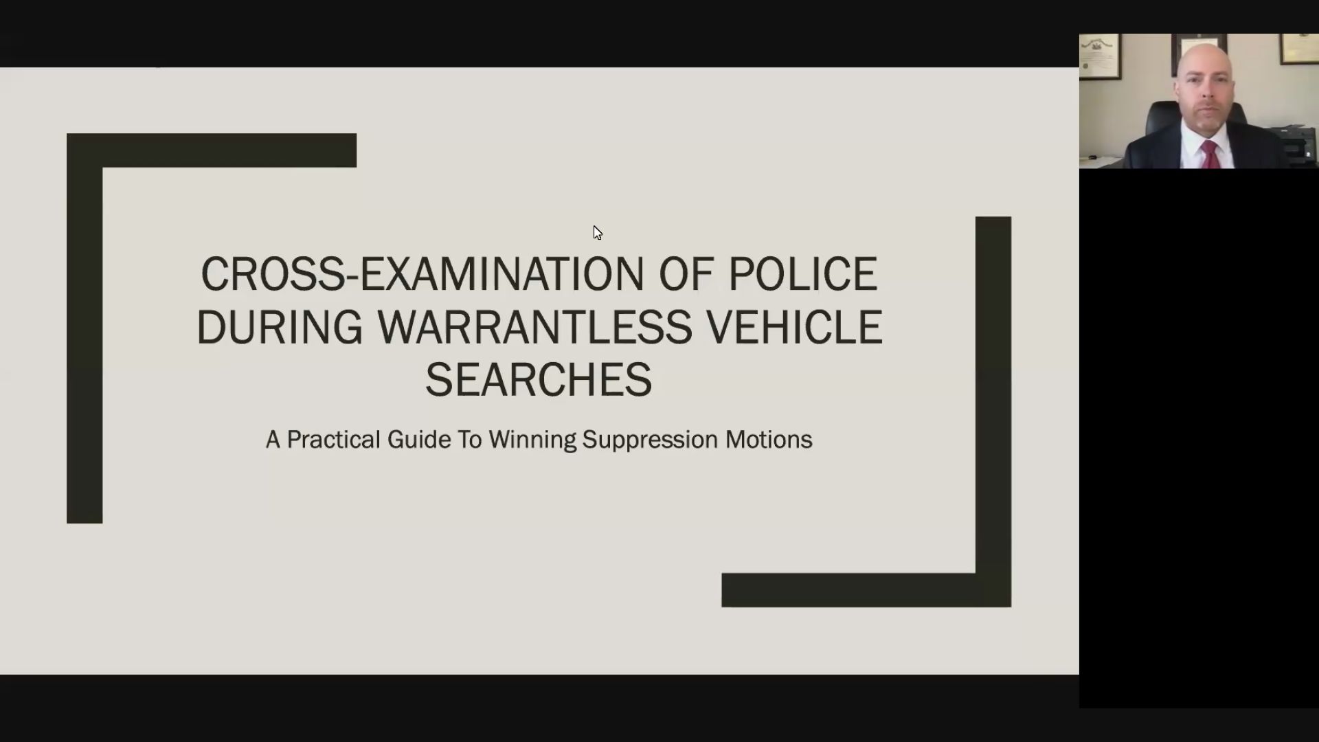 NACLE | Winning Motions to Suppress: Cross Examination of Police for ...